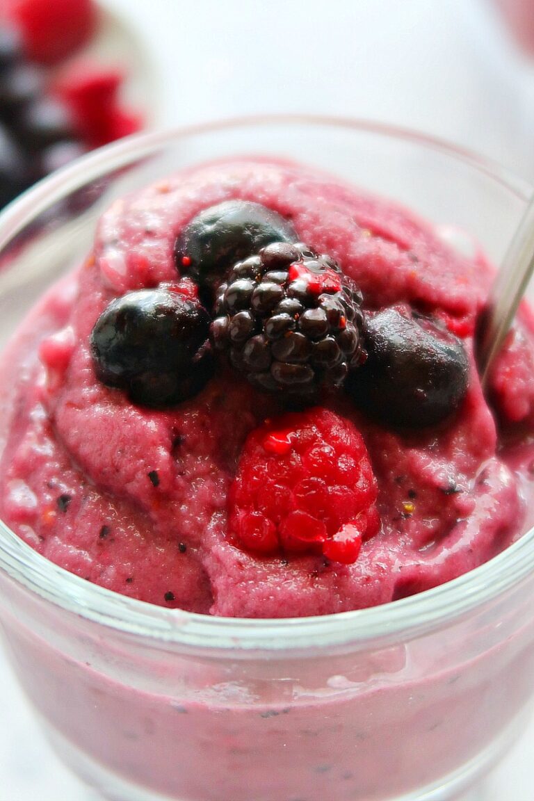 Vegan Berry Nice Cream - Deliciously Made From Plants