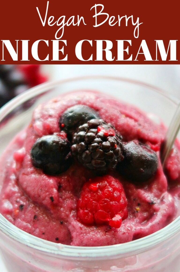 Vegan Berry Nice Cream - Deliciously Made From Plants